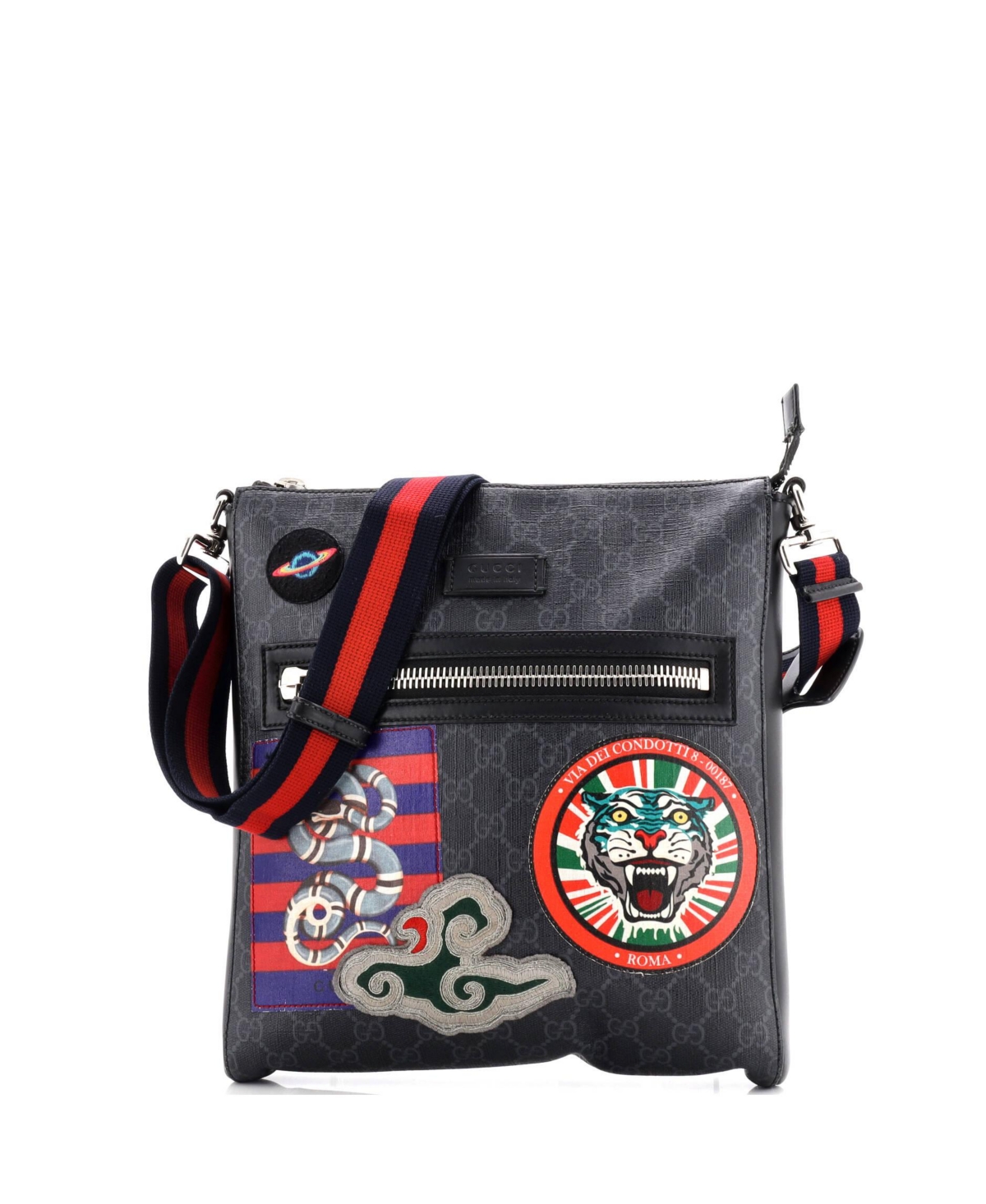 Click here for Pre-Owned Gucci Small Night Courrier Zip Messenger... prices