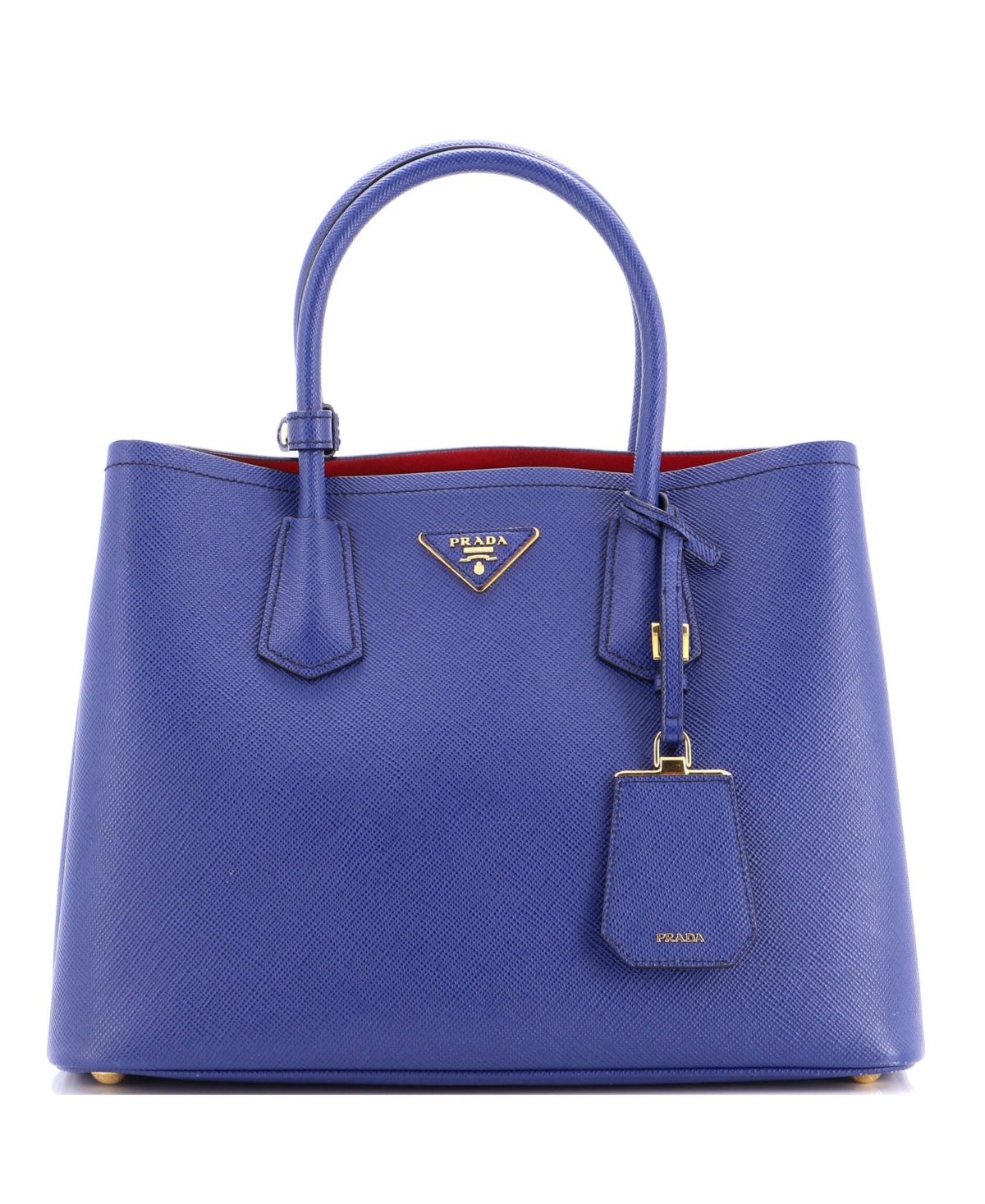 Click here for Pre-Owned Prada Medium Cuir Double Tote Saffiano L... prices