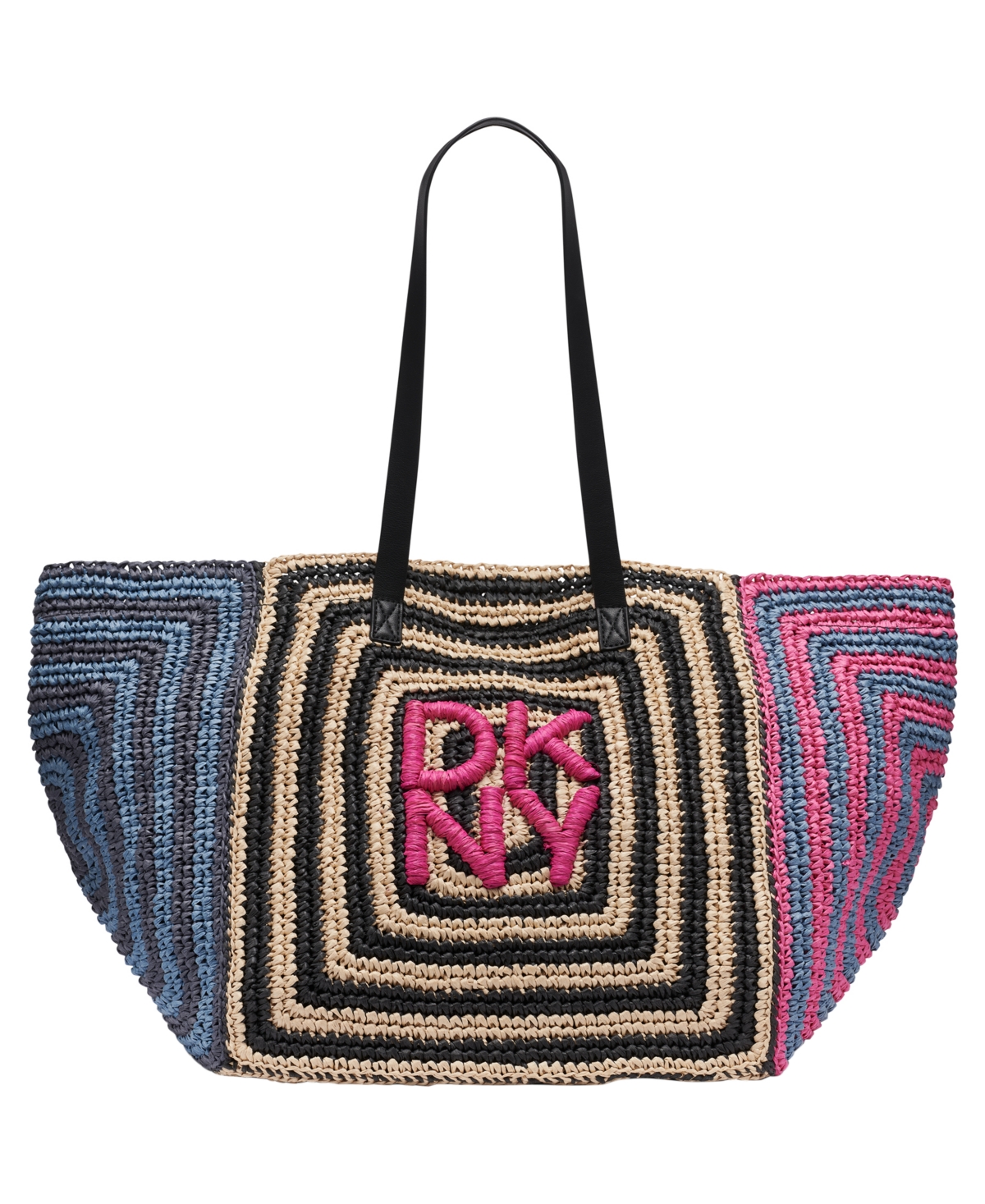 Click here for Dkny Paloma Woven Tote - Hot Pink Combo prices