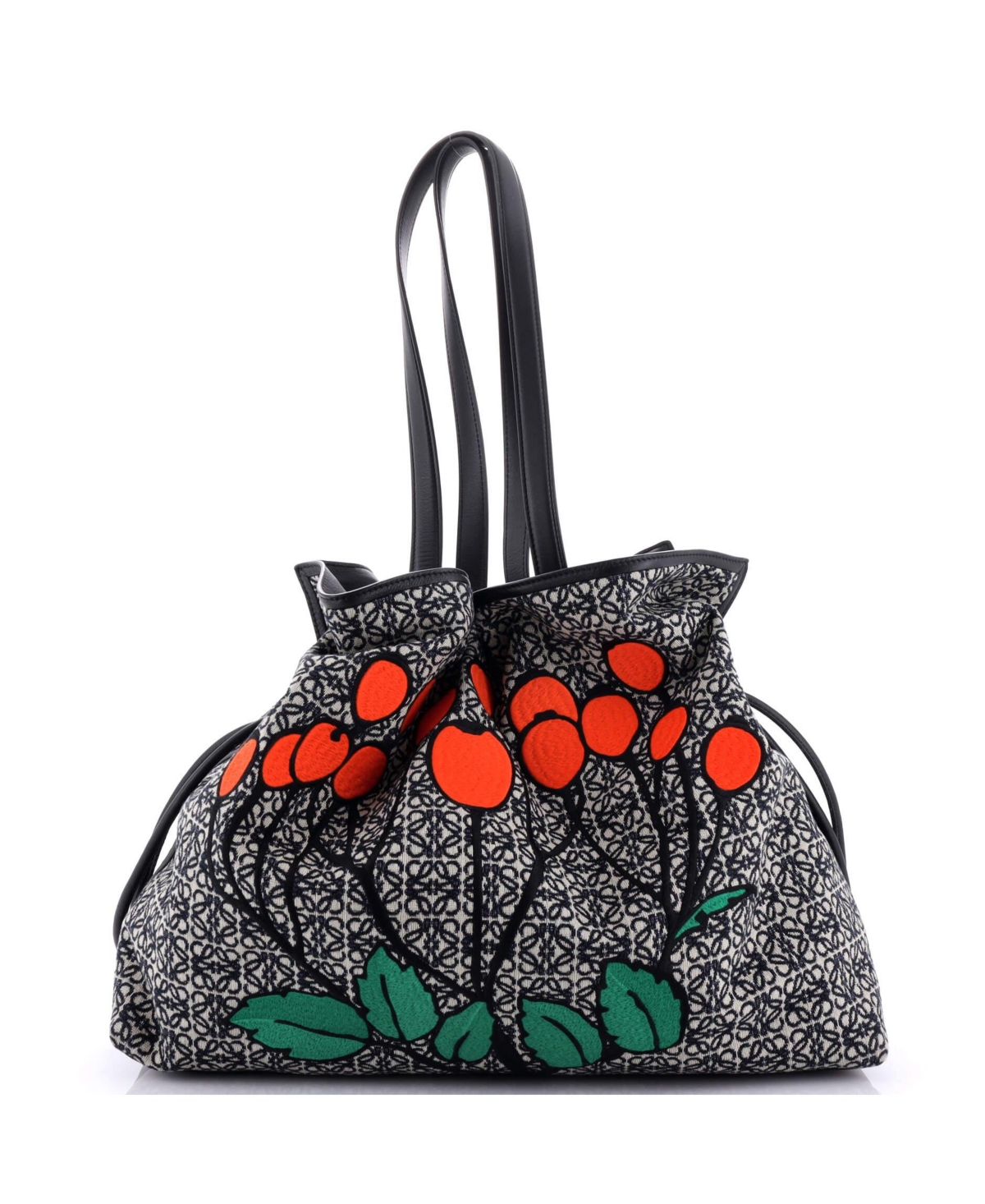 Click here for Pre-Owned Loewe Xl Flamenco Knot Bag Embroidered A... prices