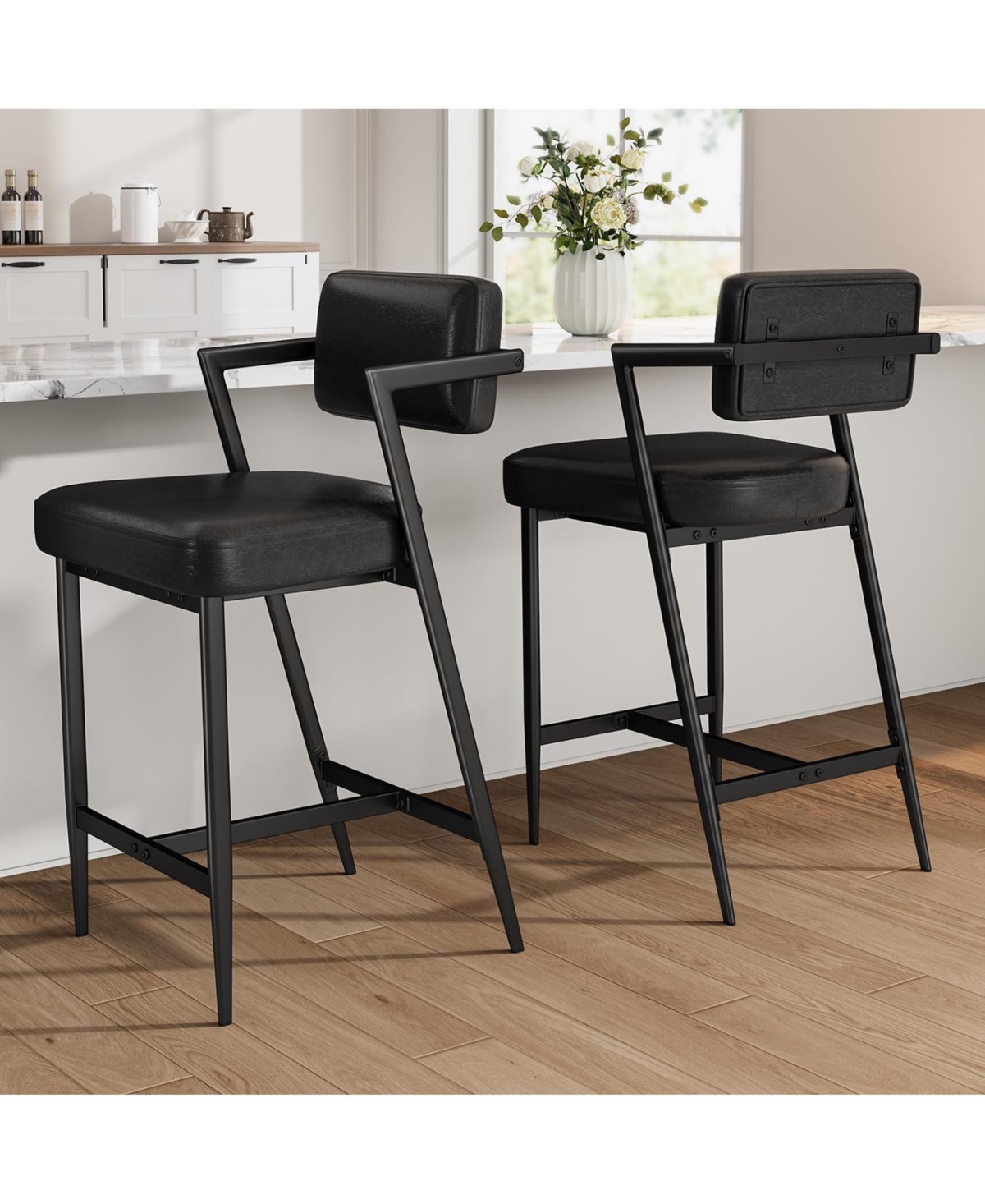 Click here for gaomon Bar Stools Set of 2 w/Backrest 27" Cou... prices