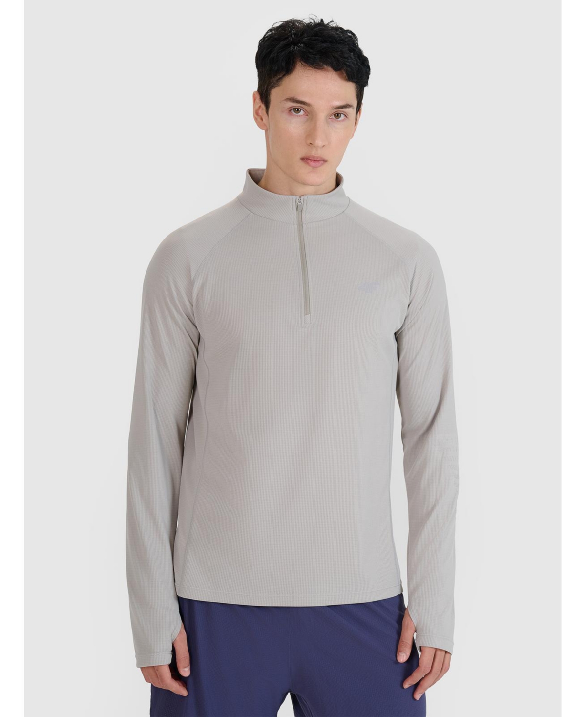 Click here for 4F Mens Quick-Drying Running Longsleeve - Grey prices