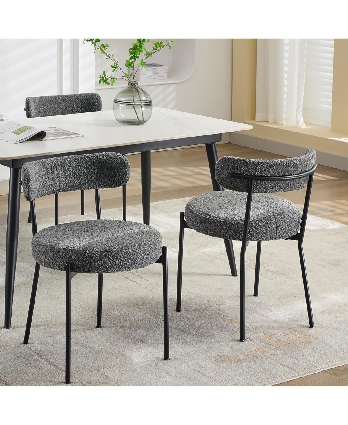 Click here for gaomon 2 Piece Boucle Upholstered Adjustable Mid C... prices