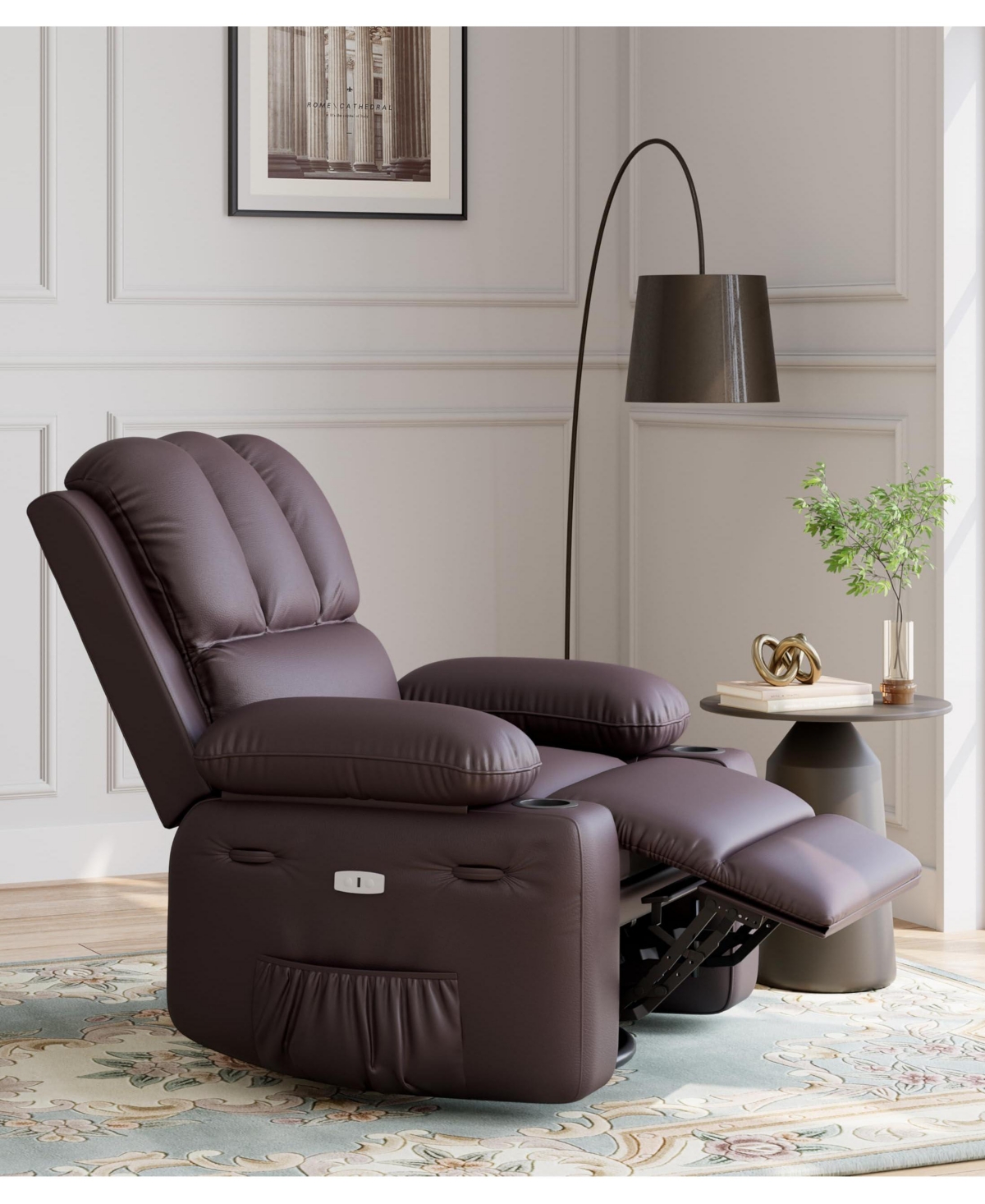 Click here for gaomon Manul Recliner Chair  Single Pu Leather Sof... prices