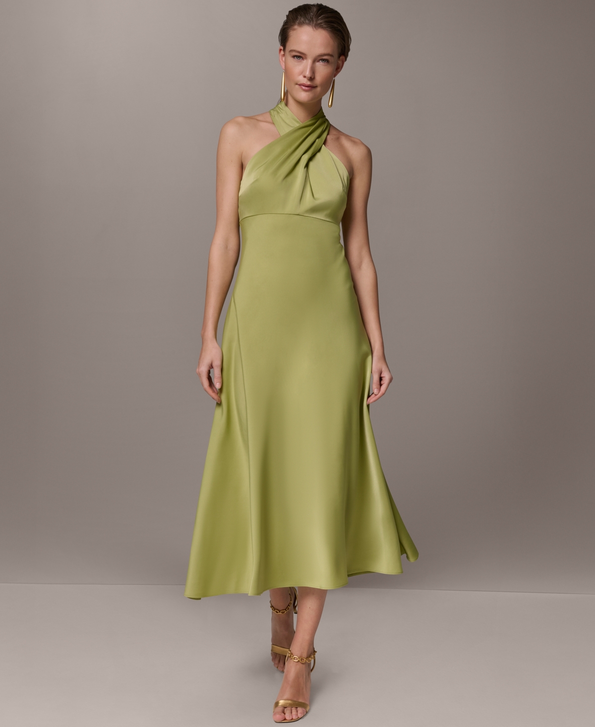 Click here for Donna Karan New York Petite Halter Neck Midi Dress... prices