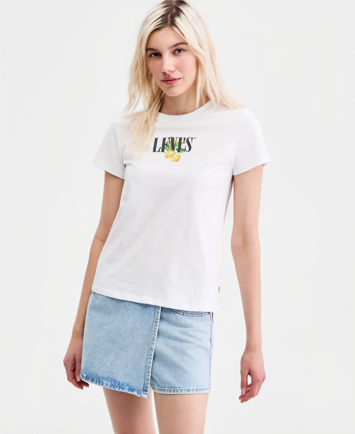Click here for Levis Womens Perfect Graphic Logo Cotton T-shirt -... prices