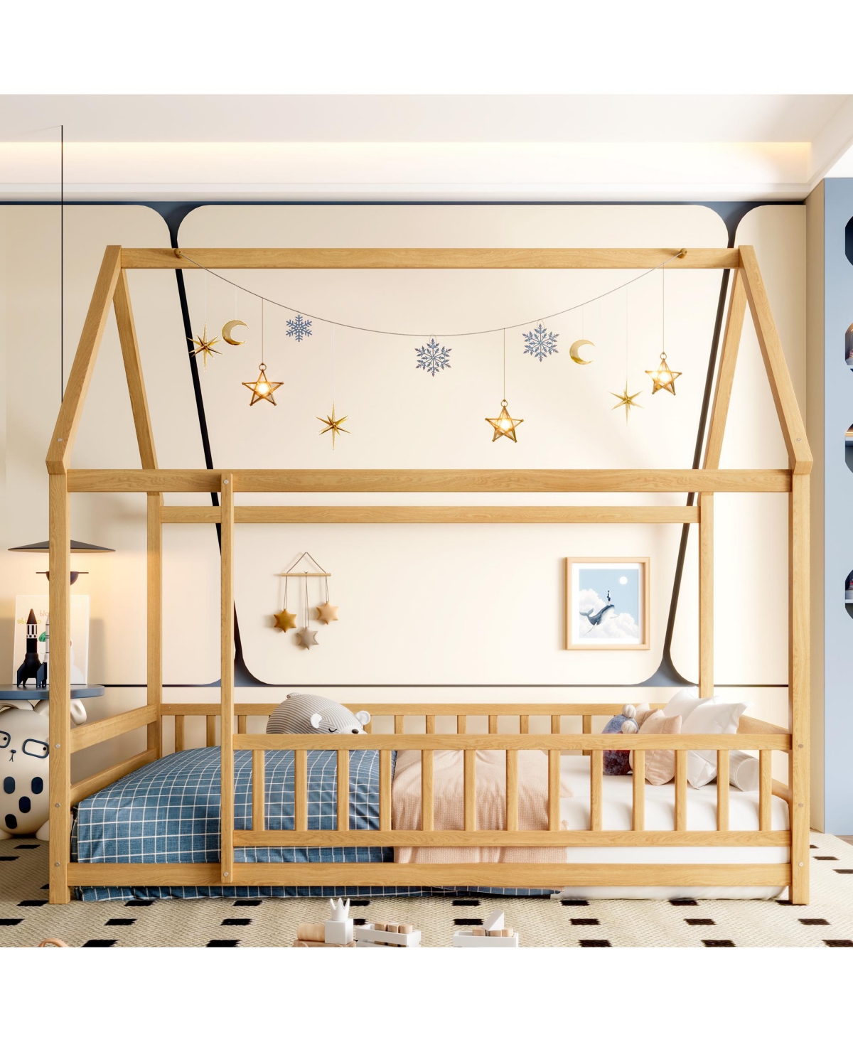 Click here for flynama Wooden Floor Bed House Roof Frame Fence Gu... prices