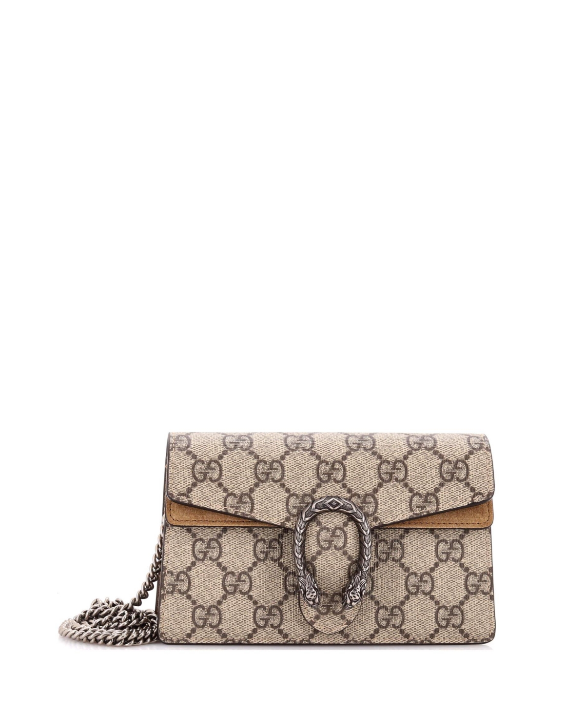 Click here for Pre-Owned Gucci Super Mini Dionysus Bag Gg Coated... prices