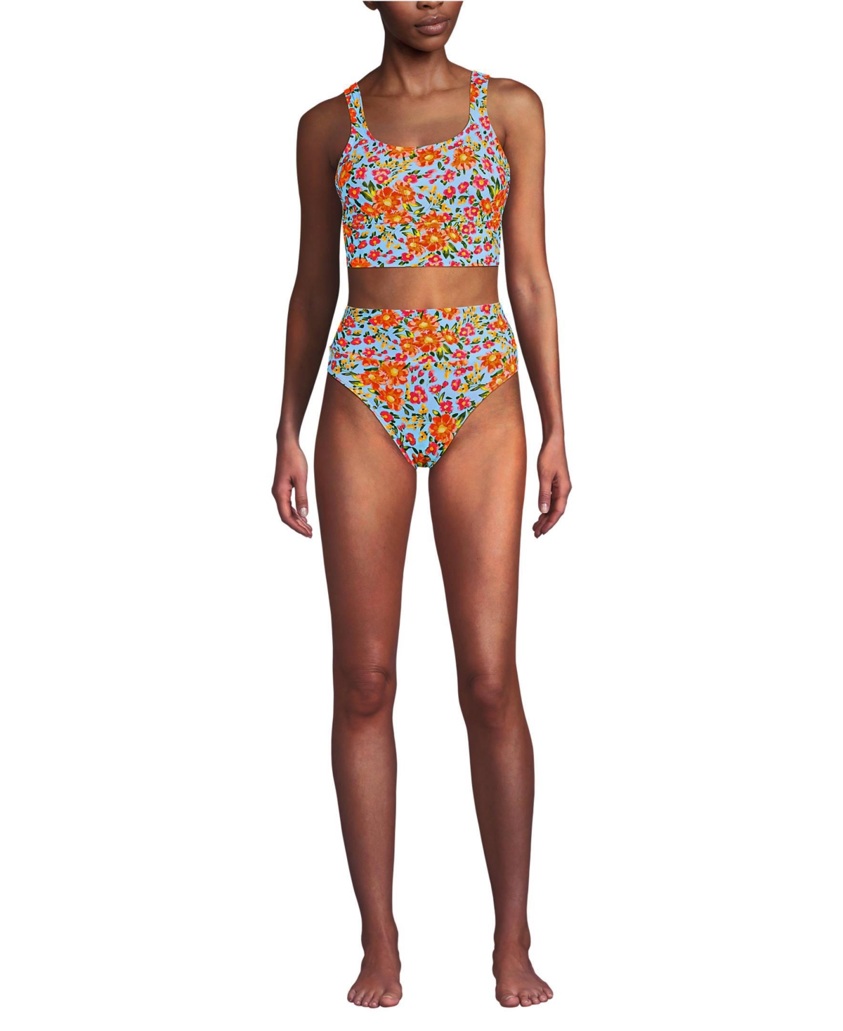Click here for Lands End Womens Tugless Midkini Top and High Wais... prices