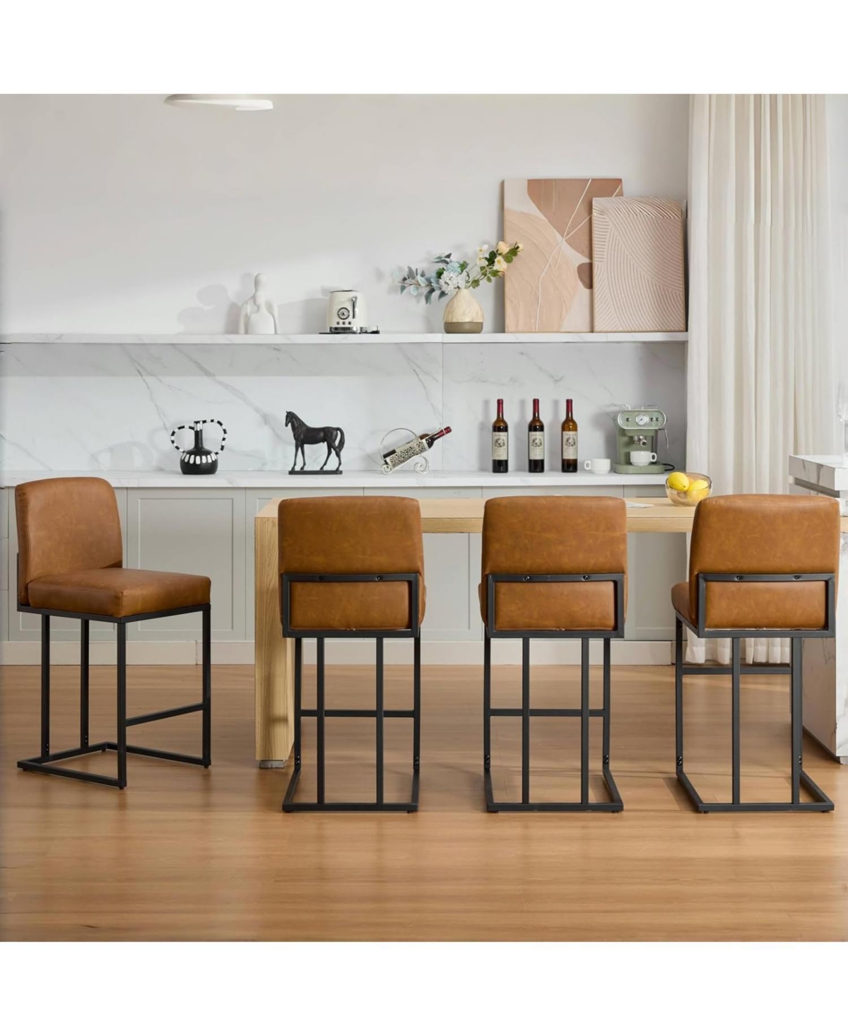 Click here for gaomon Counter Height Bar Stools Set of 4  Pu Leat... prices