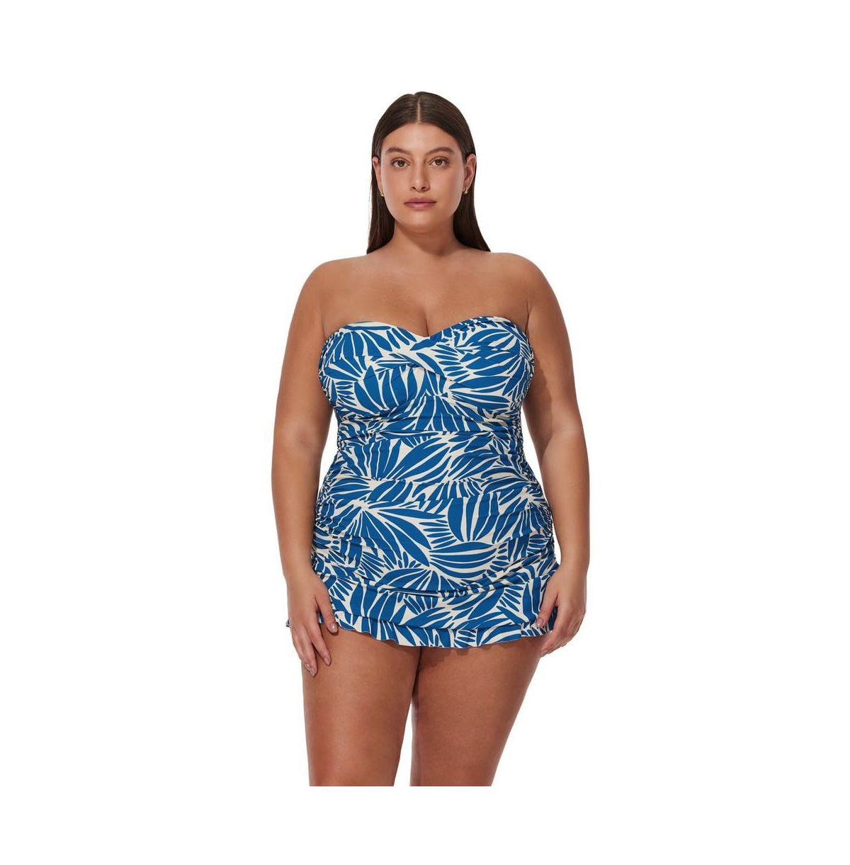 Click here for Profile by Gottex Plus Size Bandeau Swimdress - Pe... prices