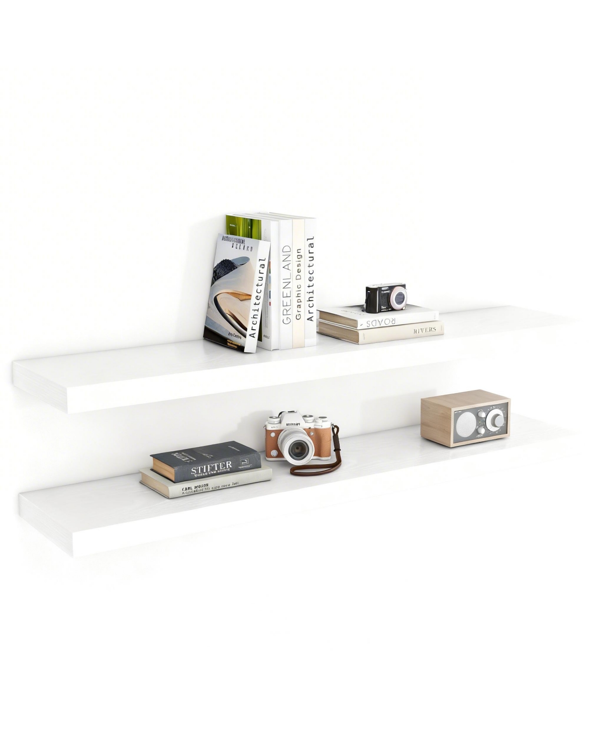 Click here for Yigii Floating Shelves Wall Mounted Set of 2 Rusti... prices