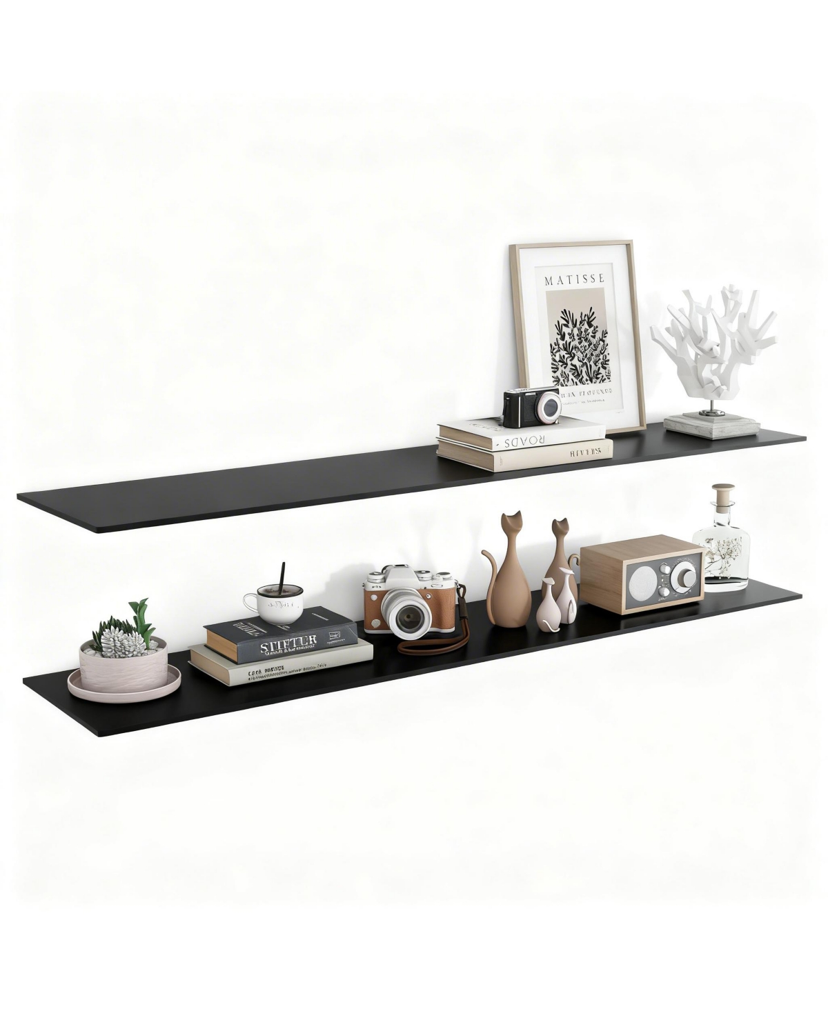 Click here for Yigii Floating Shelves Wall Mounted Set of 2 Rusti... prices