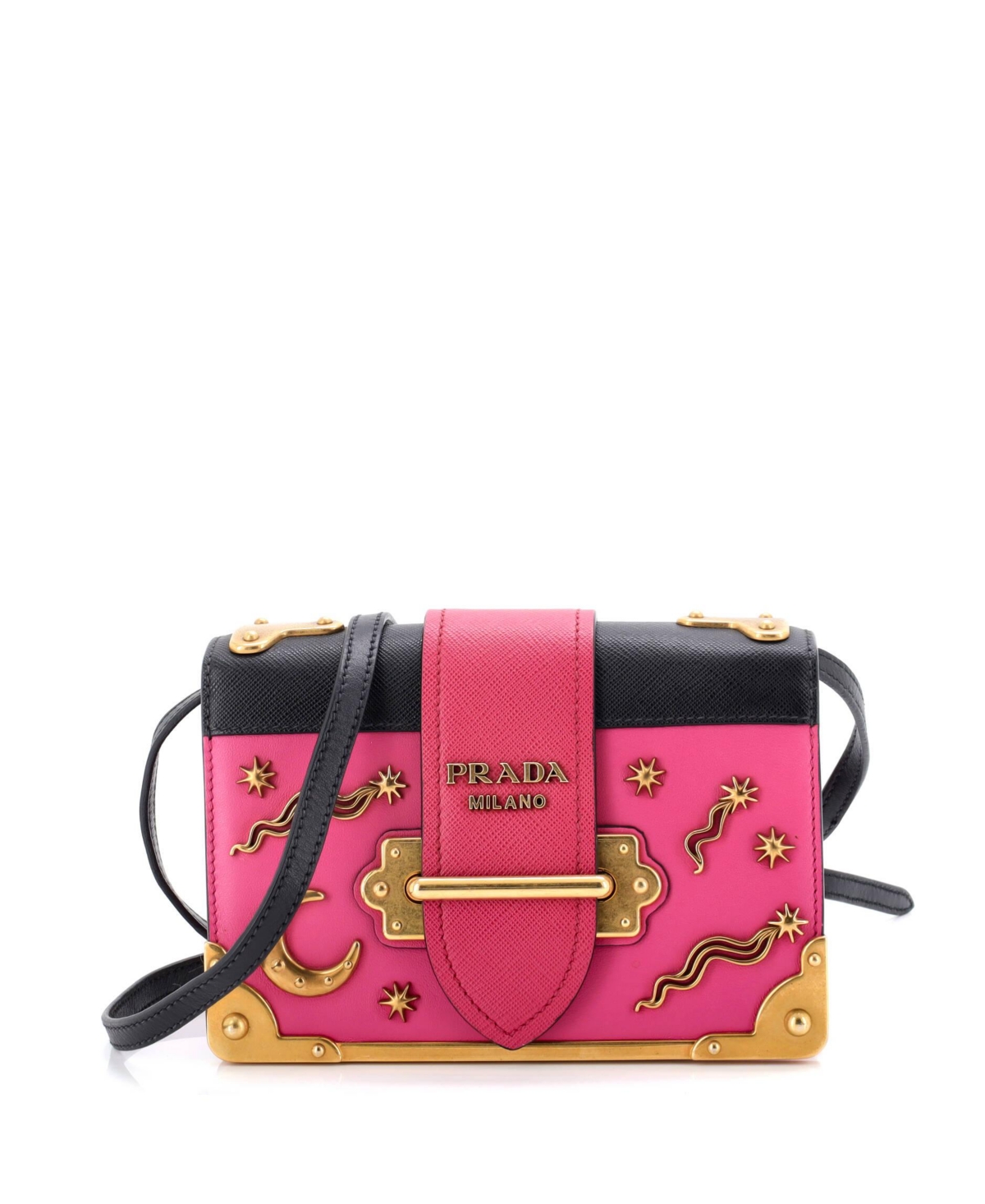 Click here for Pre-Owned Prada Small Cahier Crossbody Bag Embelli... prices