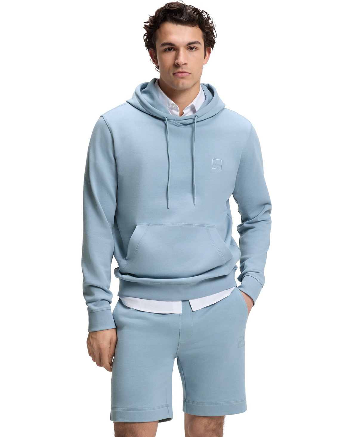 Click here for Boss By Hugo Boss Mens Cotton-Terry Logo Patch Hoo... prices