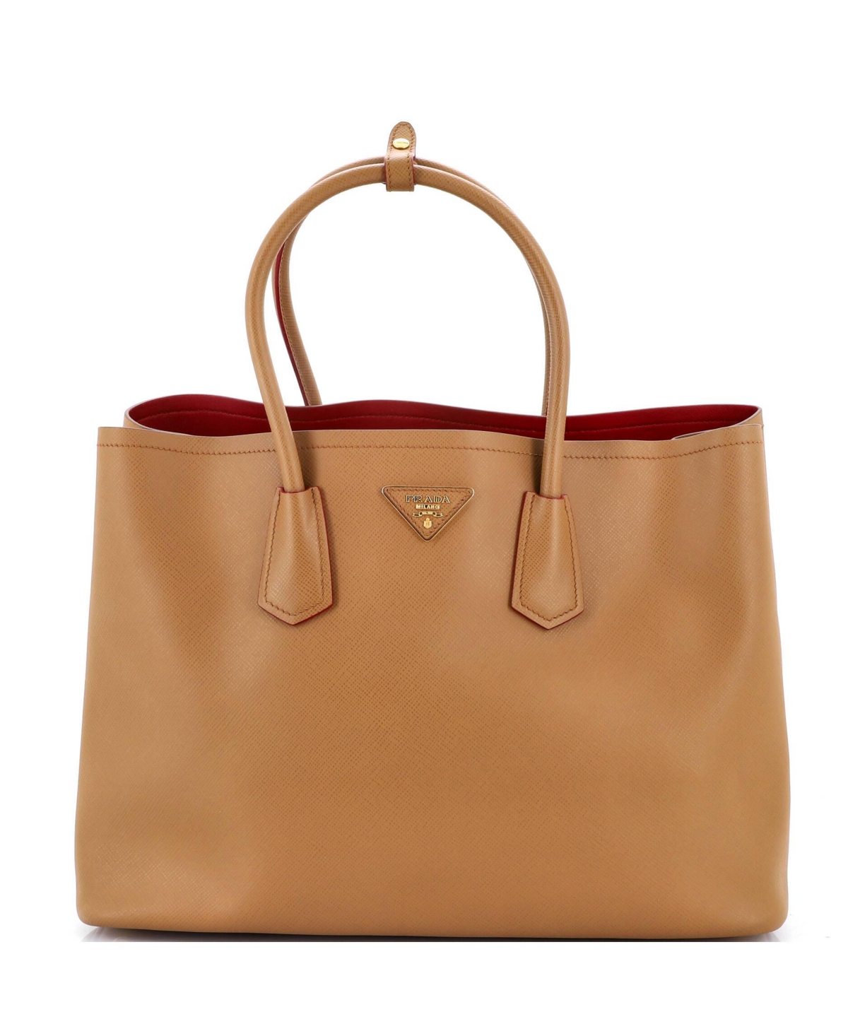 Click here for Pre-Owned Prada Medium Cuir Double Tote Saffiano L... prices