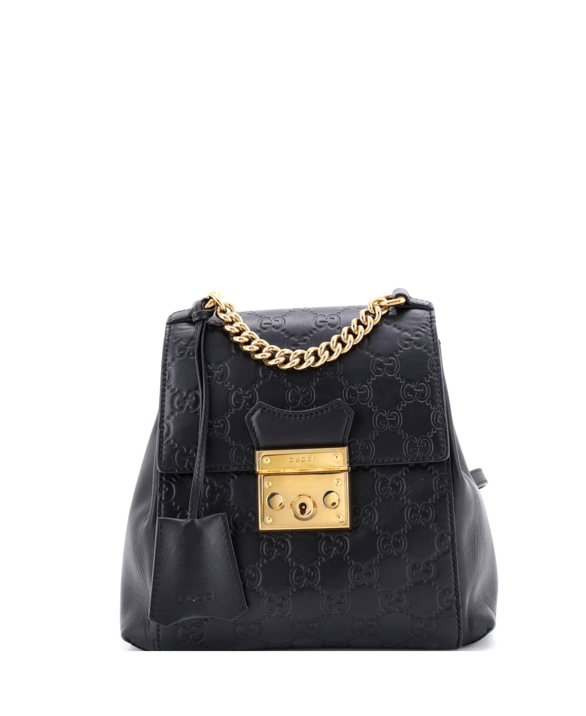 Click here for Pre-Owned Gucci Mini Padlock Backpack Guccissima L... prices