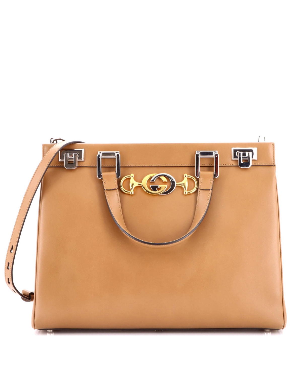 Click here for Pre-Owned Gucci Medium Zumi Top Handle Bag Leather... prices
