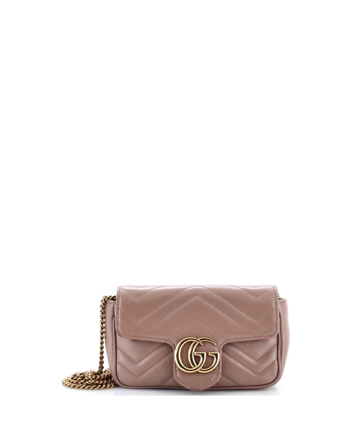 Click here for Pre-Owned Gucci Super Mini Gg Marmont Flap Bag Mat... prices