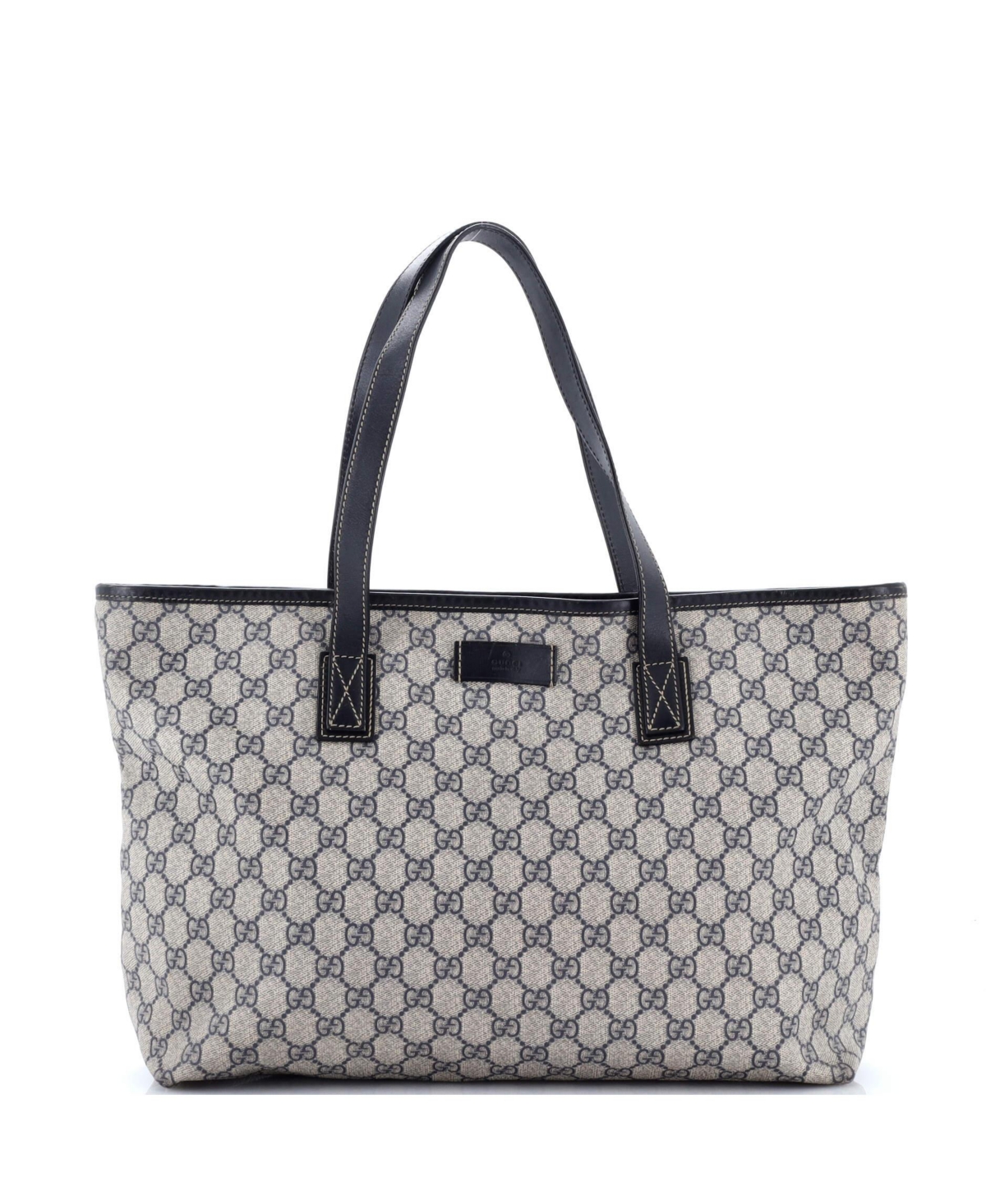 Click here for Pre-Owned Gucci Medium Plus Tote Gg Coated Canvas... prices
