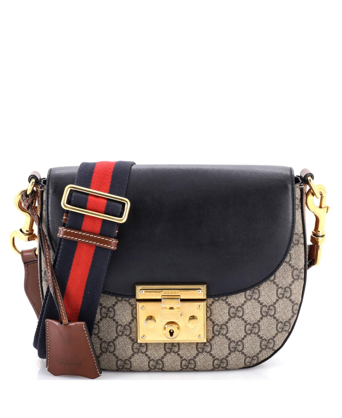 Click here for Pre-Owned Gucci Medium Padlock Saddle Shoulder Bag... prices
