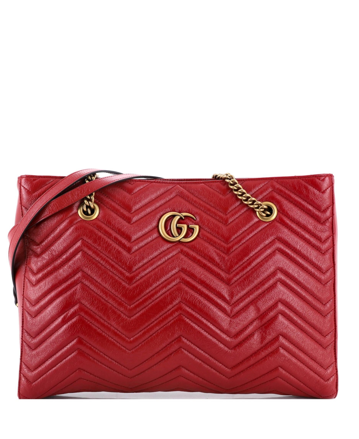 Click here for Pre-Owned Gucci Medium Gg Marmont Zip Tote Matelas... prices