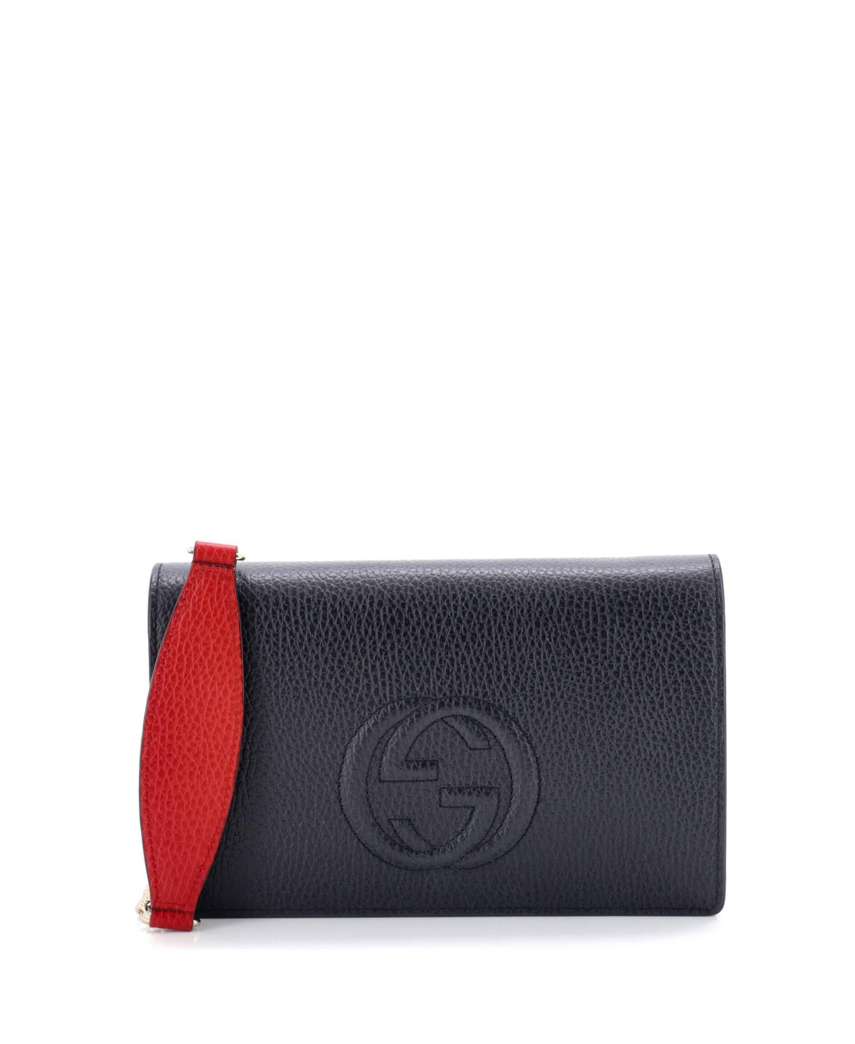 Click here for Pre-Owned Gucci Soho Wallet on Chain Leather - Blu... prices