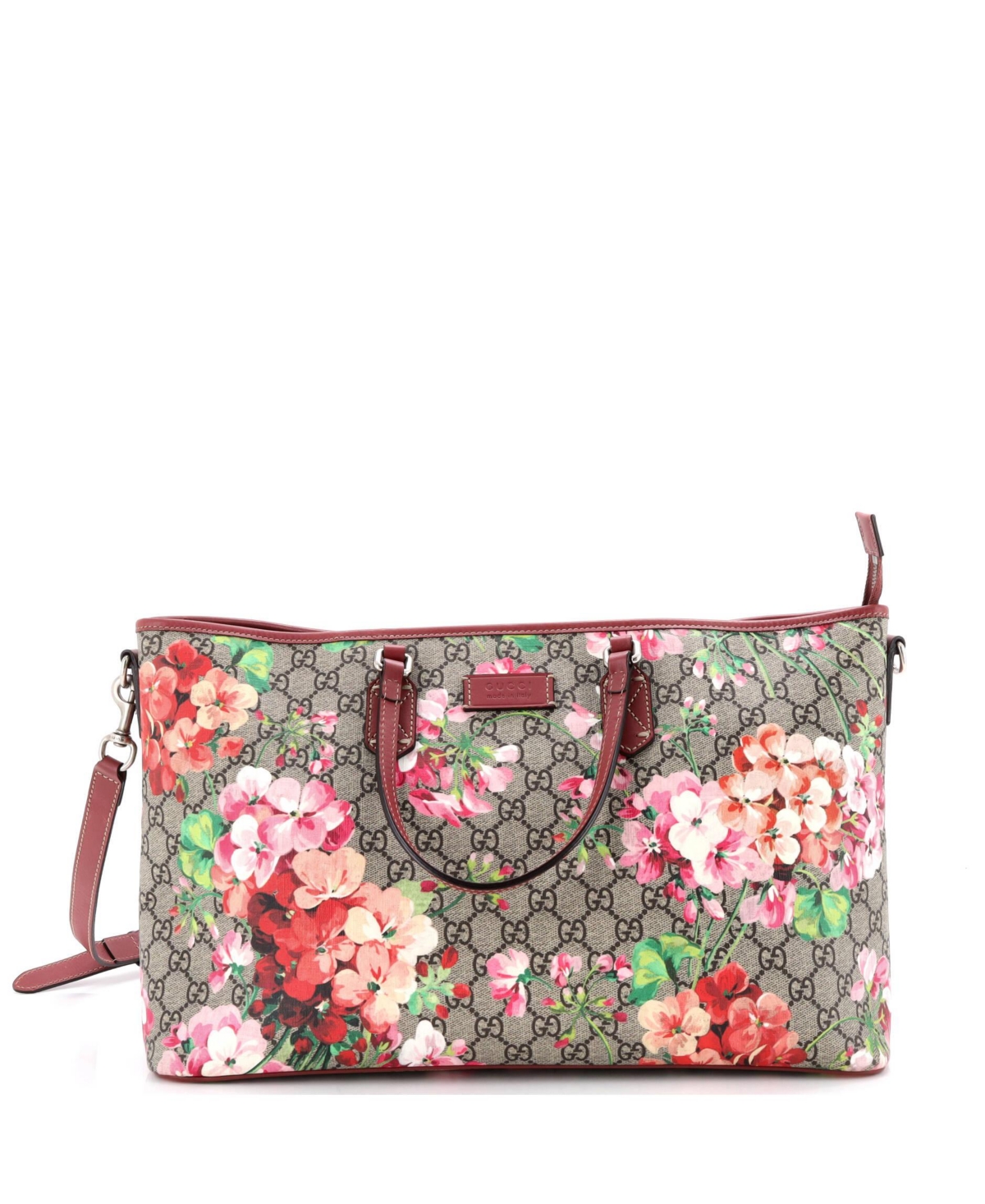 Click here for Pre-Owned Gucci Large Convertible Zip Tote Blooms... prices