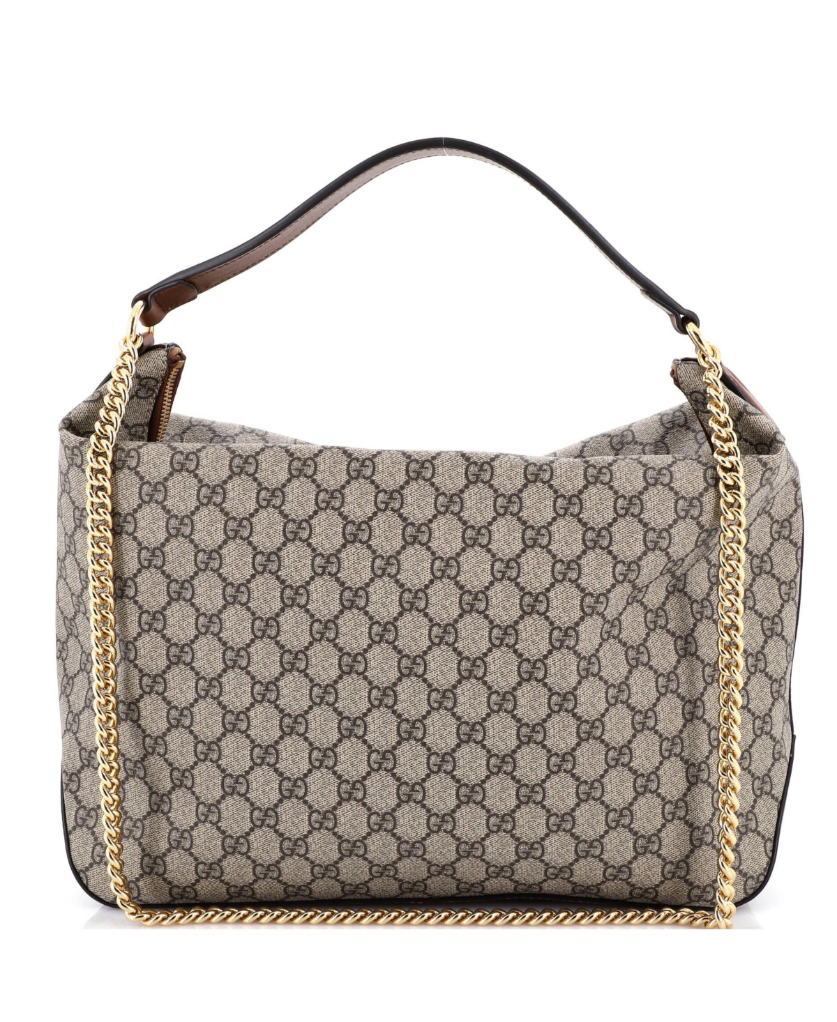 Click here for Pre-Owned Gucci Large Chain Hobo Gg Coated Canvas... prices