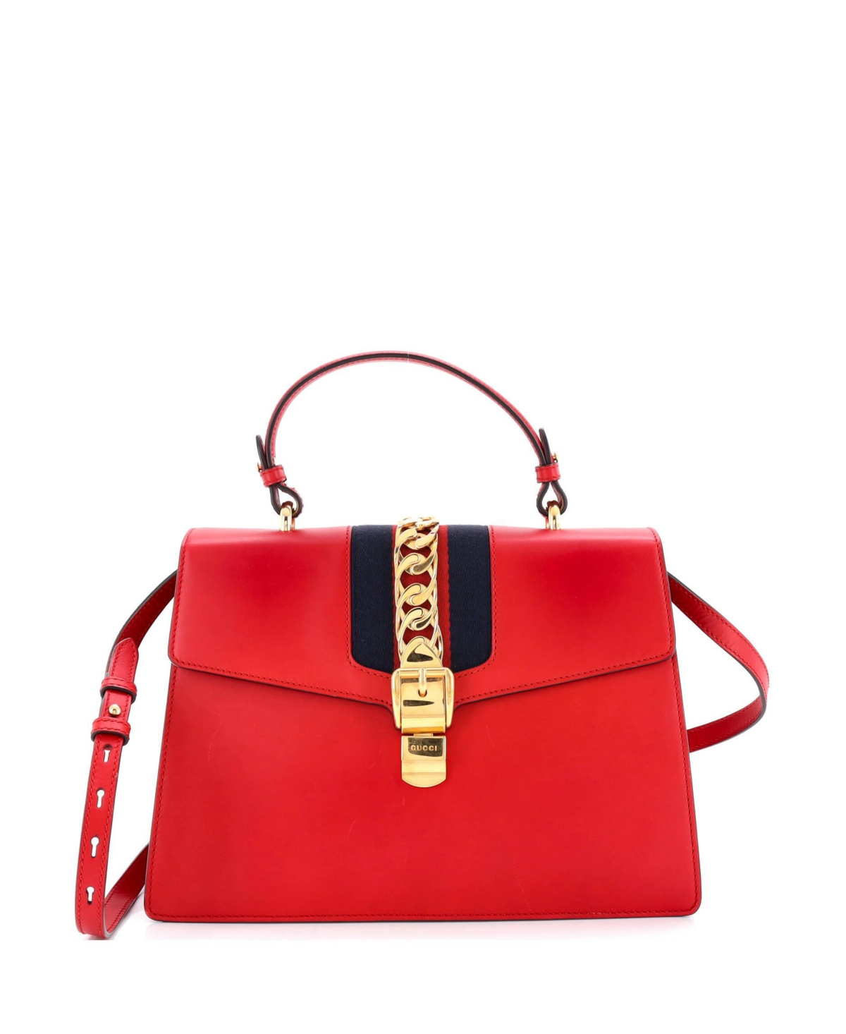 Click here for Pre-Owned Gucci Medium Sylvie Top Handle Bag Leath... prices