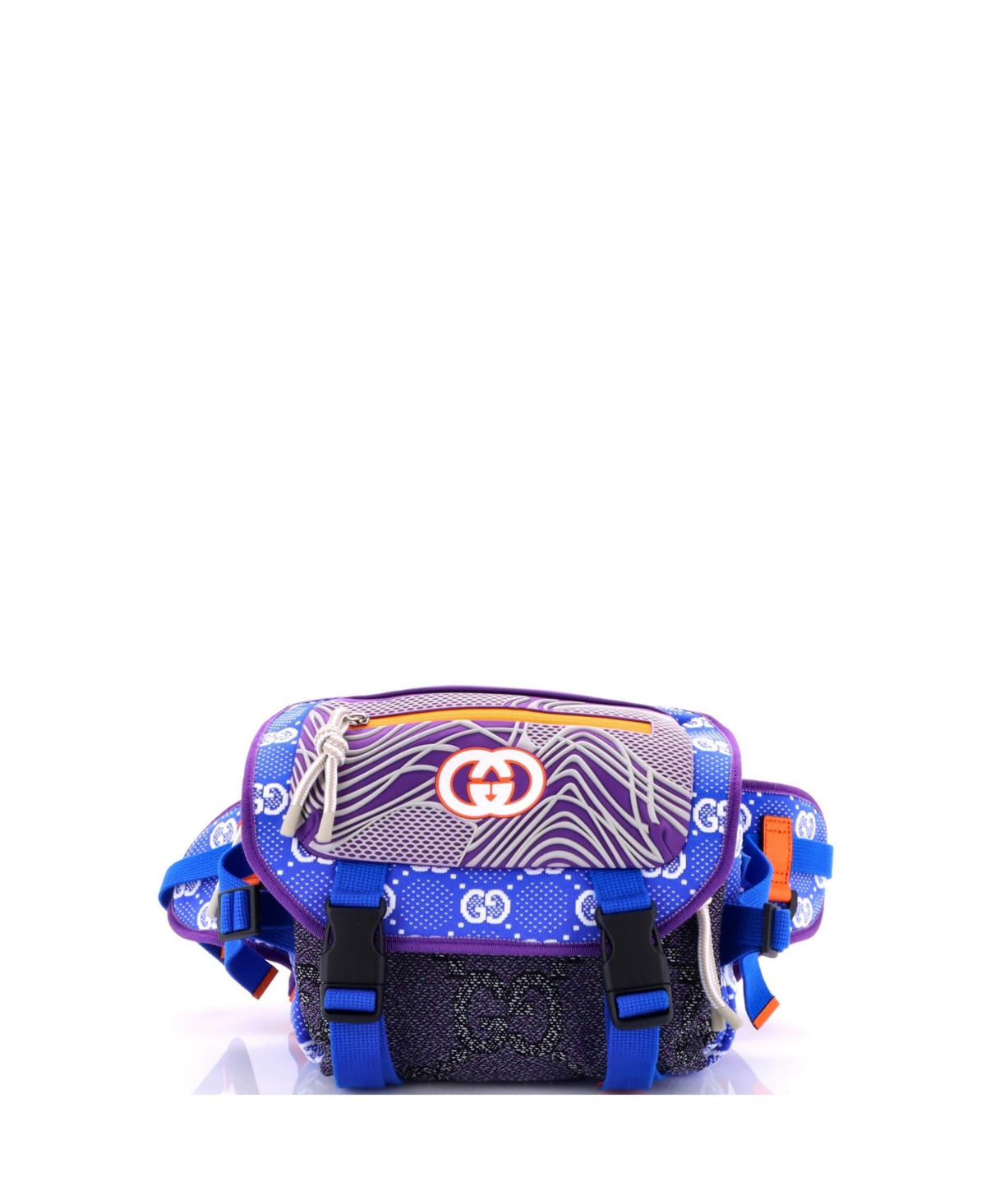 Click here for Pre-Owned Gucci Buckle Flap Chest Strap Backpack G... prices