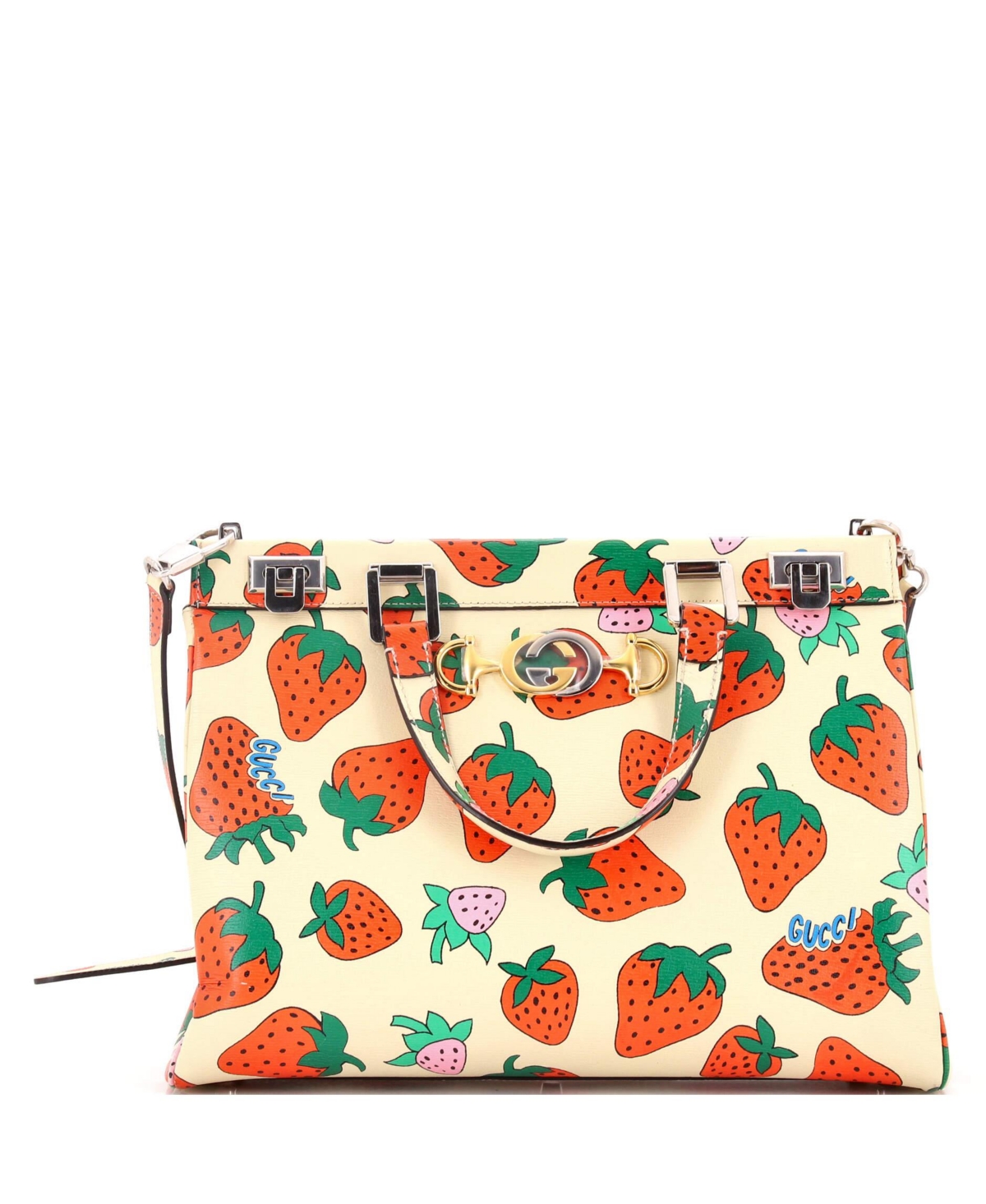 Click here for Pre-Owned Gucci Medium Zumi Top Handle Bag Printed... prices