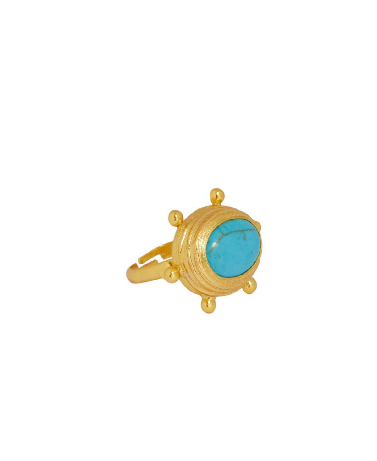 Click here for Ottoman Hands Zand Turquoise Cocktail Ring - Gold prices