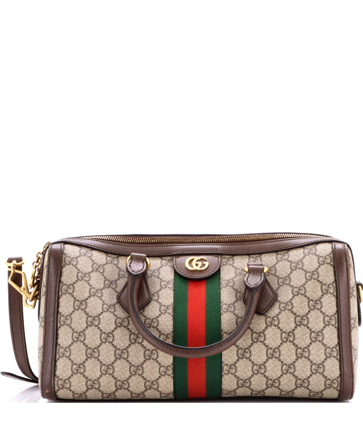 Click here for Pre-Owned Gucci Medium Ophidia Boston Bag Gg Coate... prices