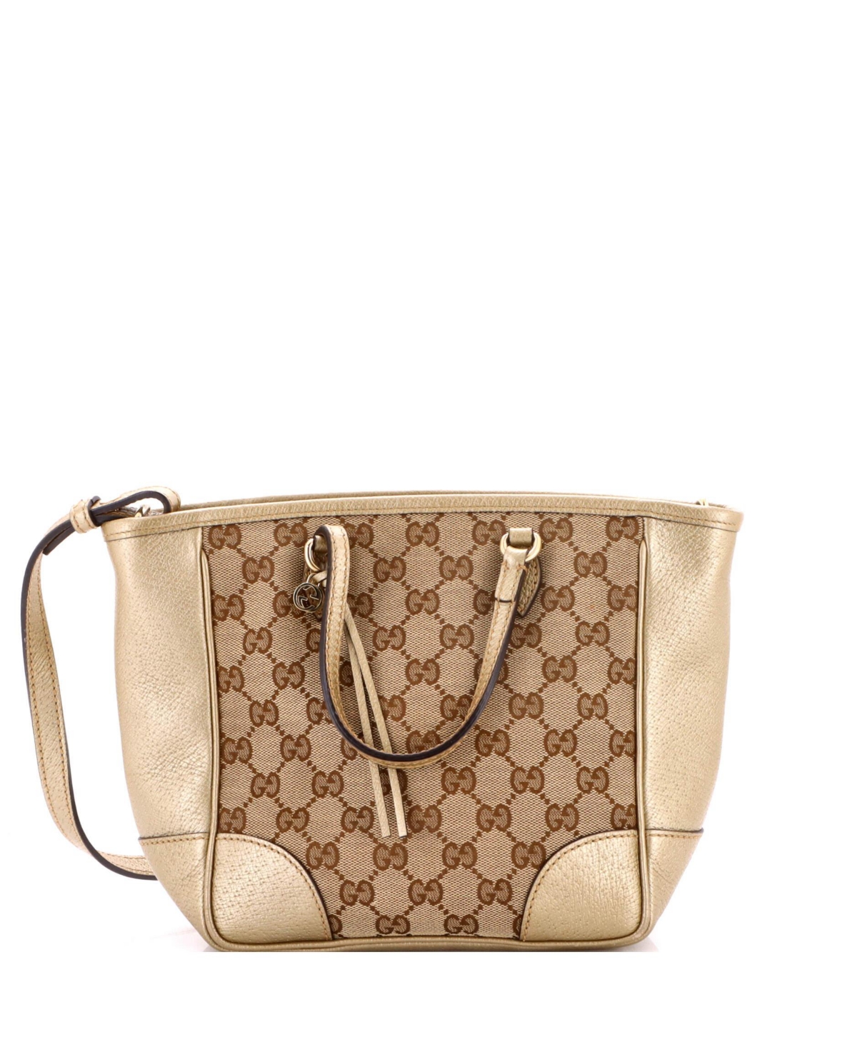 Click here for Pre-Owned Gucci Small Bree Convertible Tote Gg Can... prices