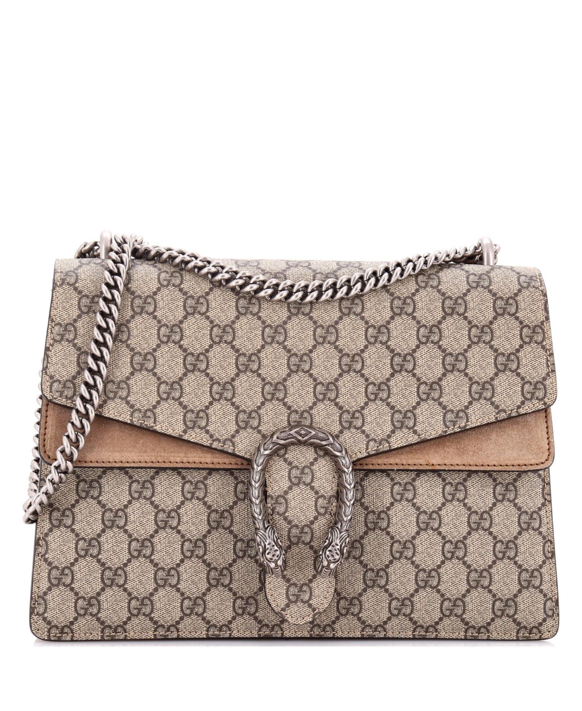 Click here for Pre-Owned Gucci Medium Dionysus Bag Gg Coated Canv... prices