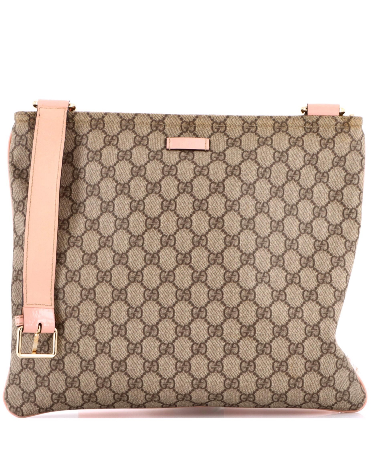 Click here for Pre-Owned Gucci Medium Flat Messenger Bag Gg Canva... prices