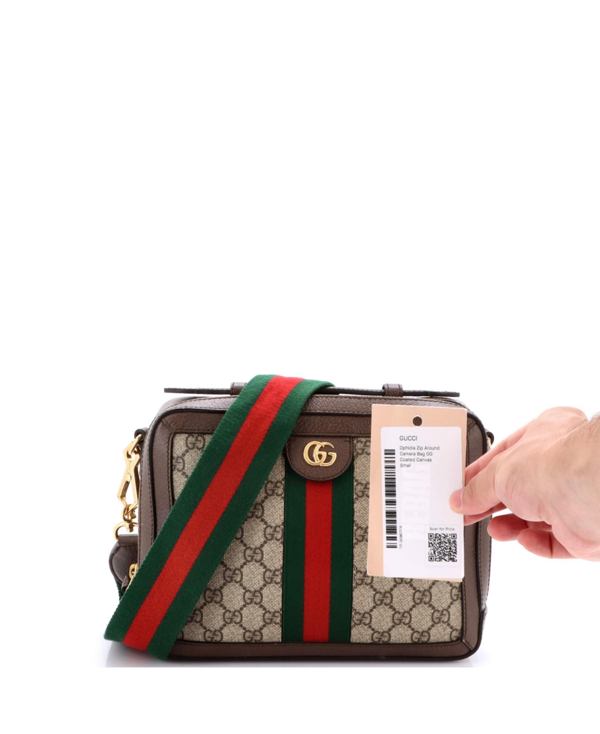 Click here for Pre-Owned Gucci Small Ophidia Zip Around Camera Ba... prices