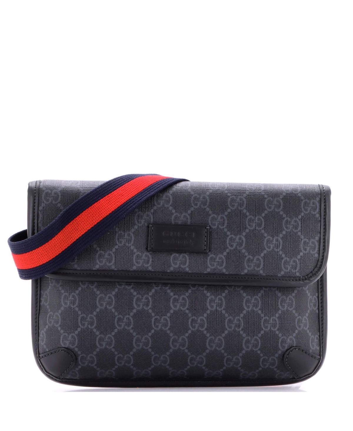 Click here for Pre-Owned Gucci Web Flap Belt Bag Gg Coated Canvas... prices