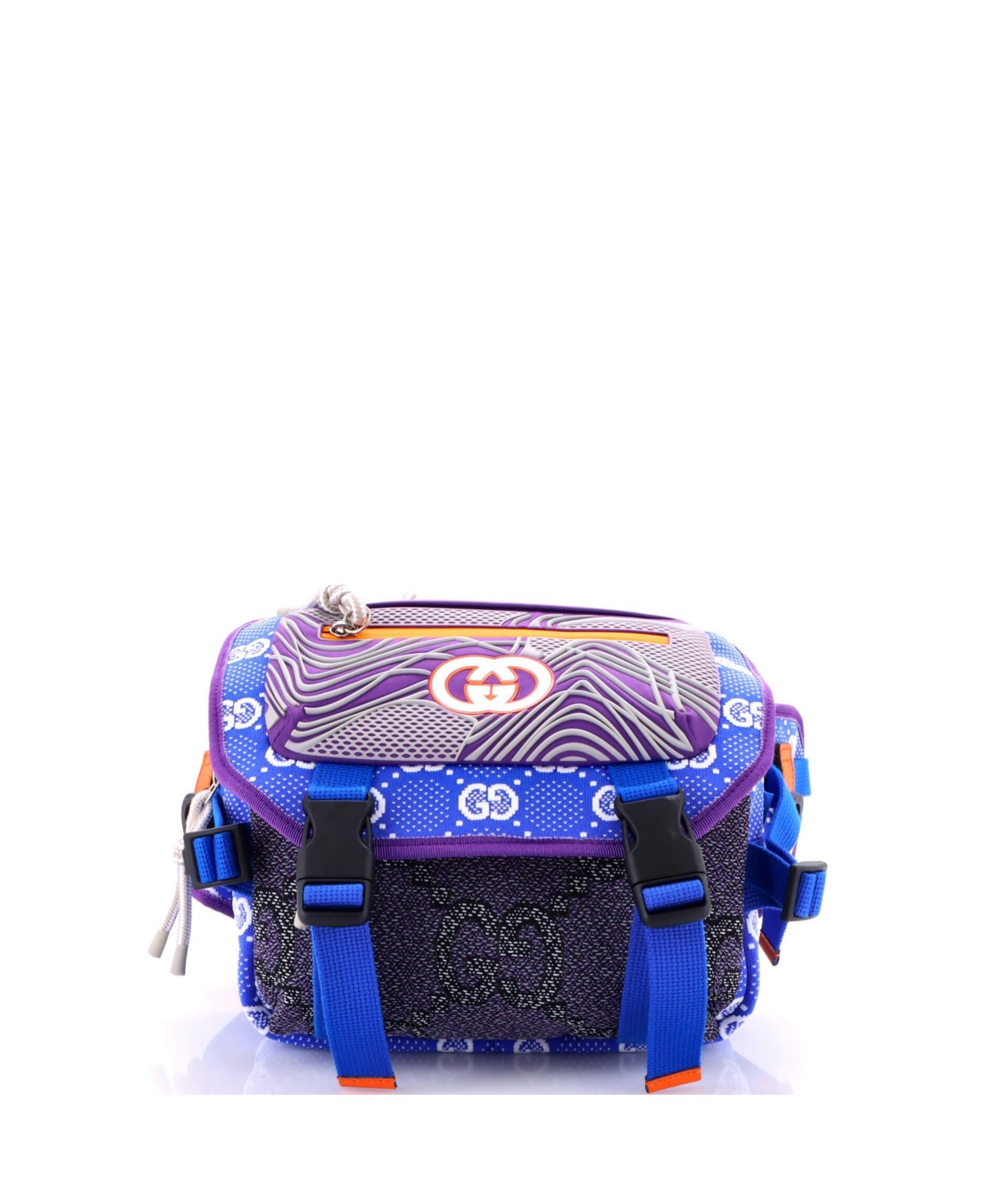 Click here for Pre-Owned Gucci Buckle Flap Chest Strap Backpack G... prices