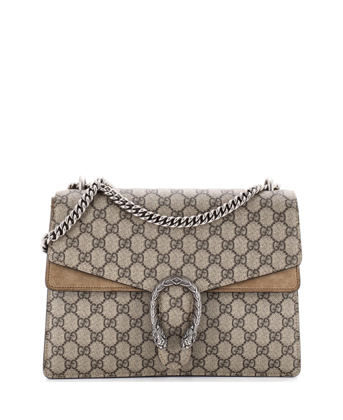 Click here for Pre-Owned Gucci Medium Dionysus Bag Gg Coated Canv... prices