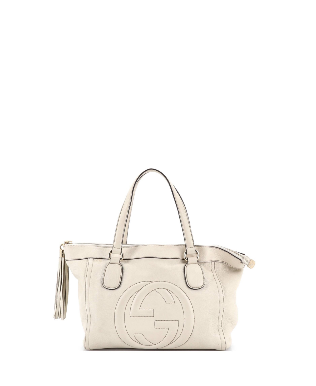 Click here for Pre-Owned Gucci Small Soho Zip Tote Leather - Natu... prices