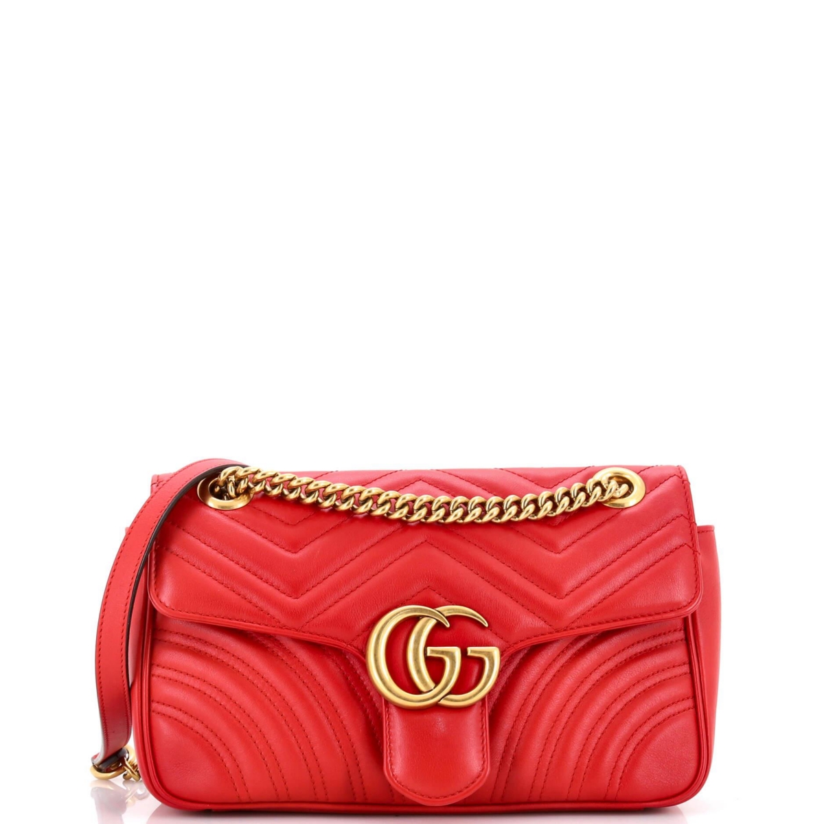 Click here for Pre-Owned Gucci Small Gg Marmont Flap Bag Matelass... prices