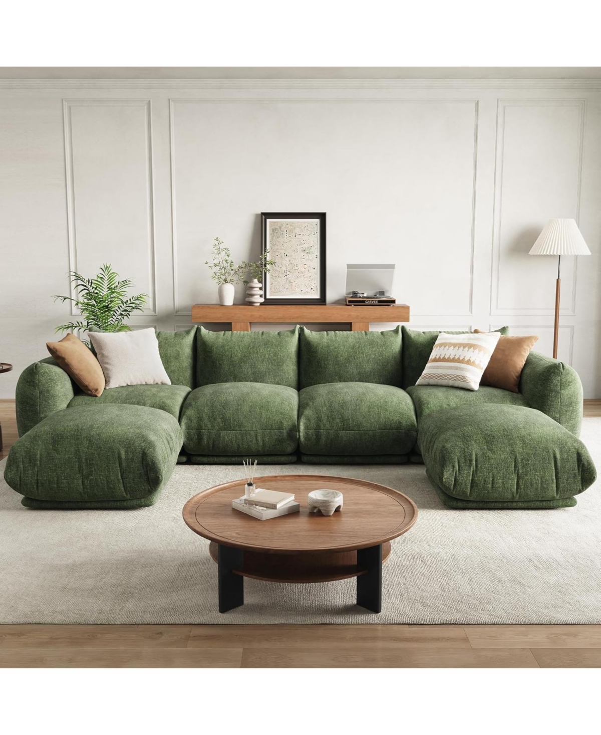 Click here for gaomon 126" U-Shaped Modular Sectional Sofa... prices