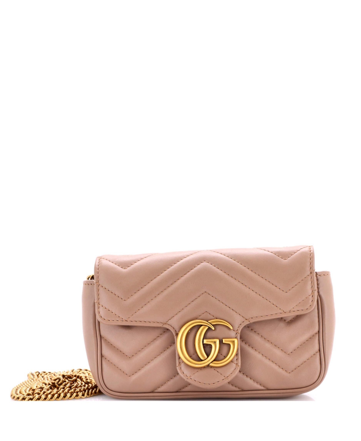 Click here for Pre-Owned Gucci Mini Gg Marmont Flap Bag Matelasse... prices