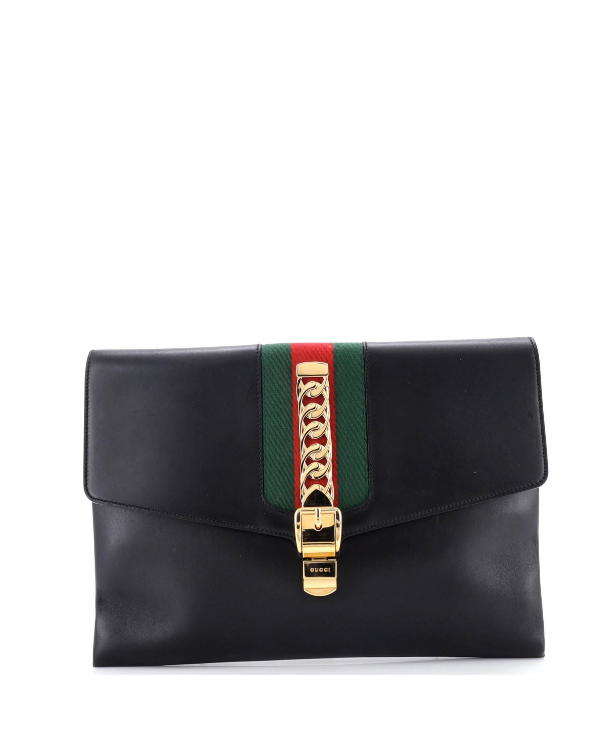 Click here for Pre-Owned Gucci Maxi Sylvie Clutch Leather - Black prices