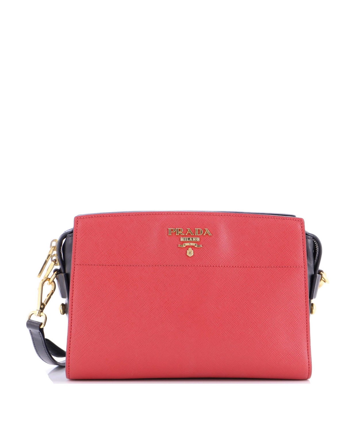 Click here for Pre-Owned Prada Bibliotheque Crossbody Saffiano Le... prices