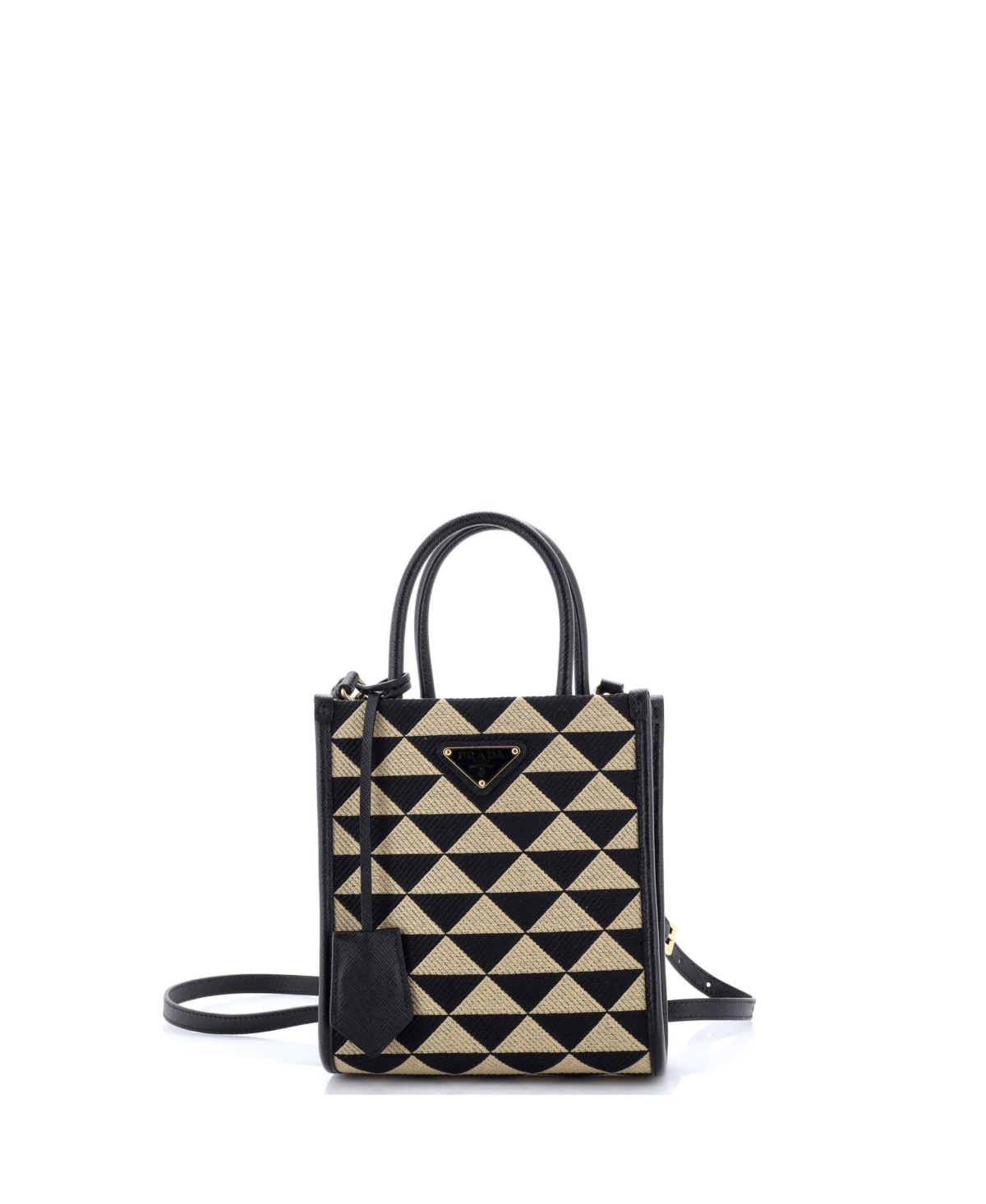 Click here for Pre-Owned Prada Mini Symbole Shopper Tote Jacquard... prices