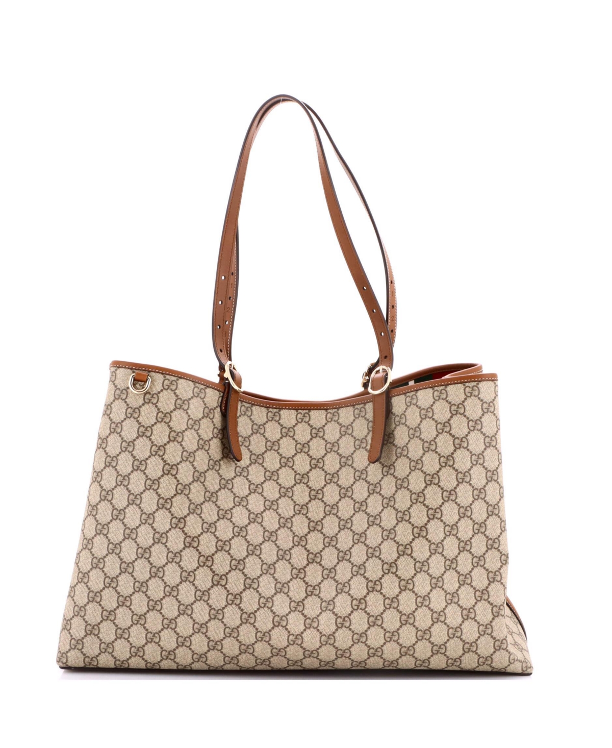 Click here for Pre-Owned Gucci Maxi Emblem Tote Gg Coated Canvas... prices