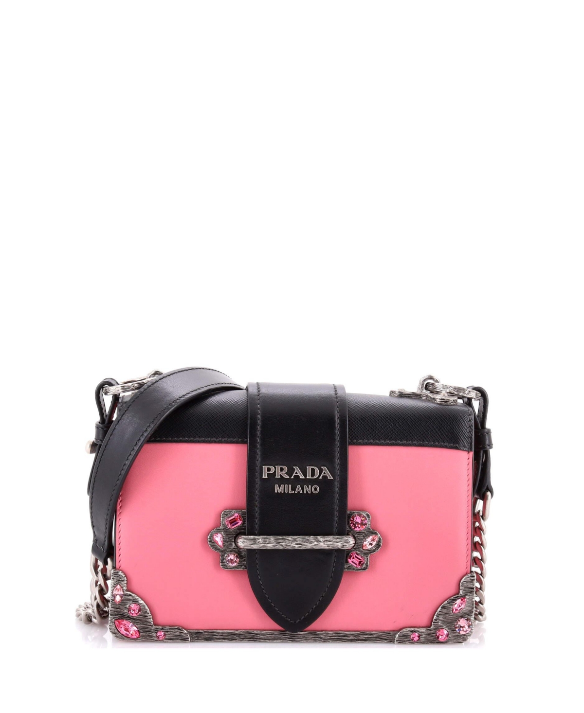 Click here for Pre-Owned Prada Small Cahier Chain Crossbody Bag C... prices
